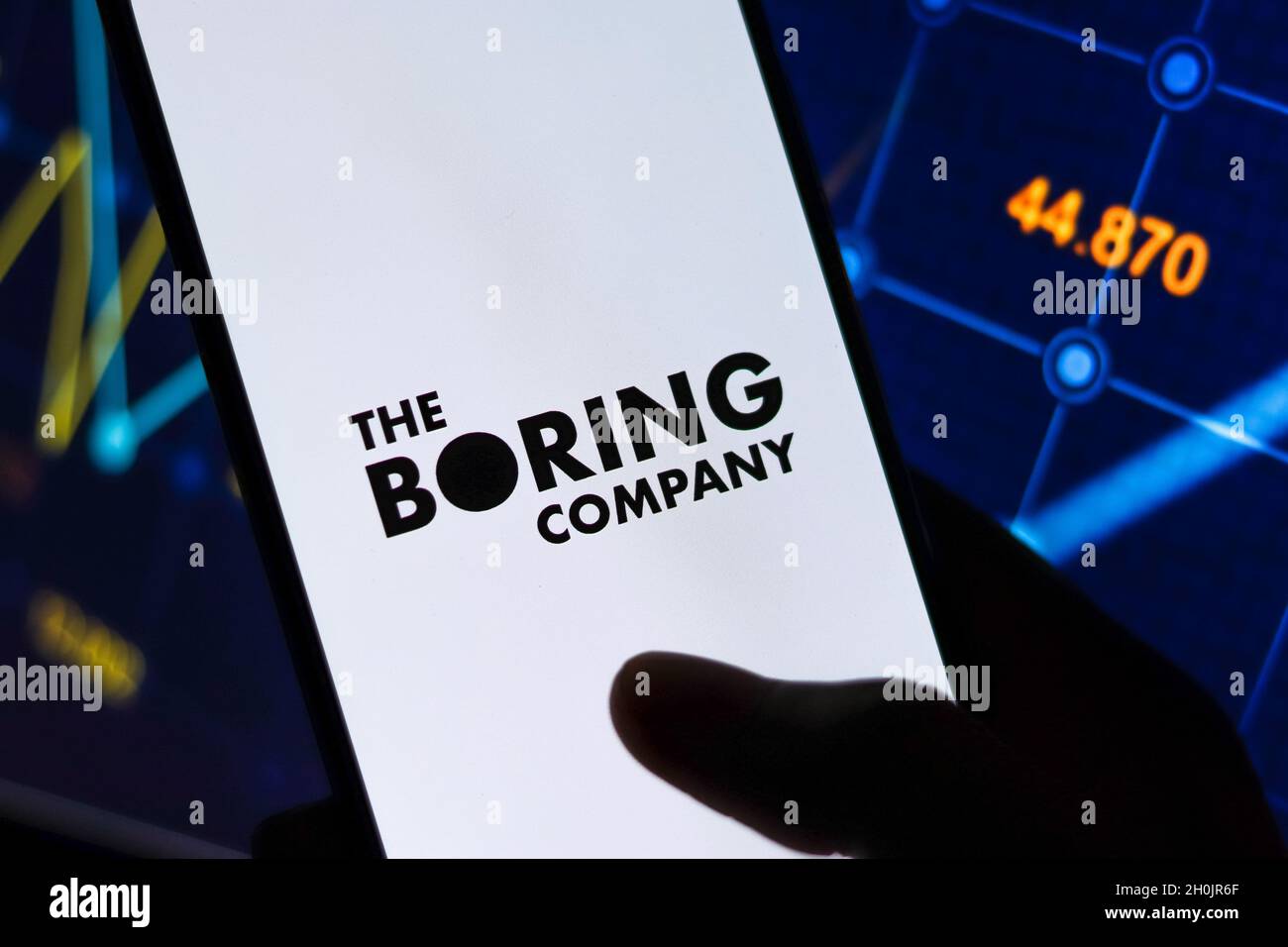 West Bangal, India - October 09, 2021 : The Boring Company logo on ...