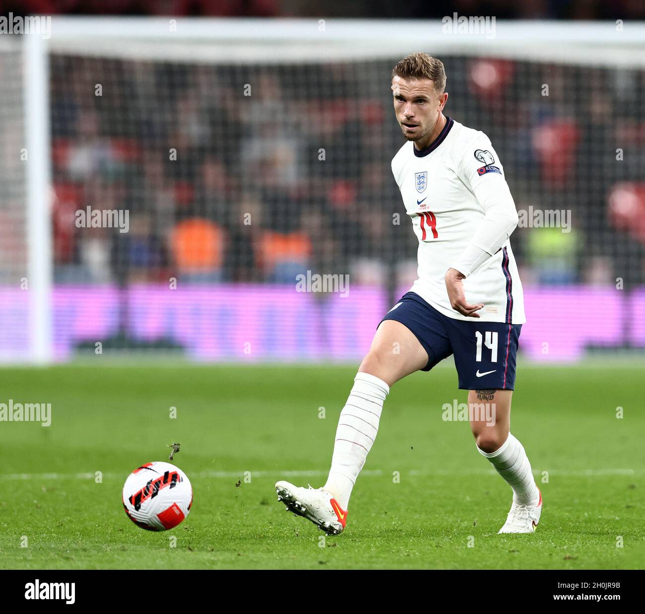 London, England, 12th October 2021. Jordan Henderson of England during ...