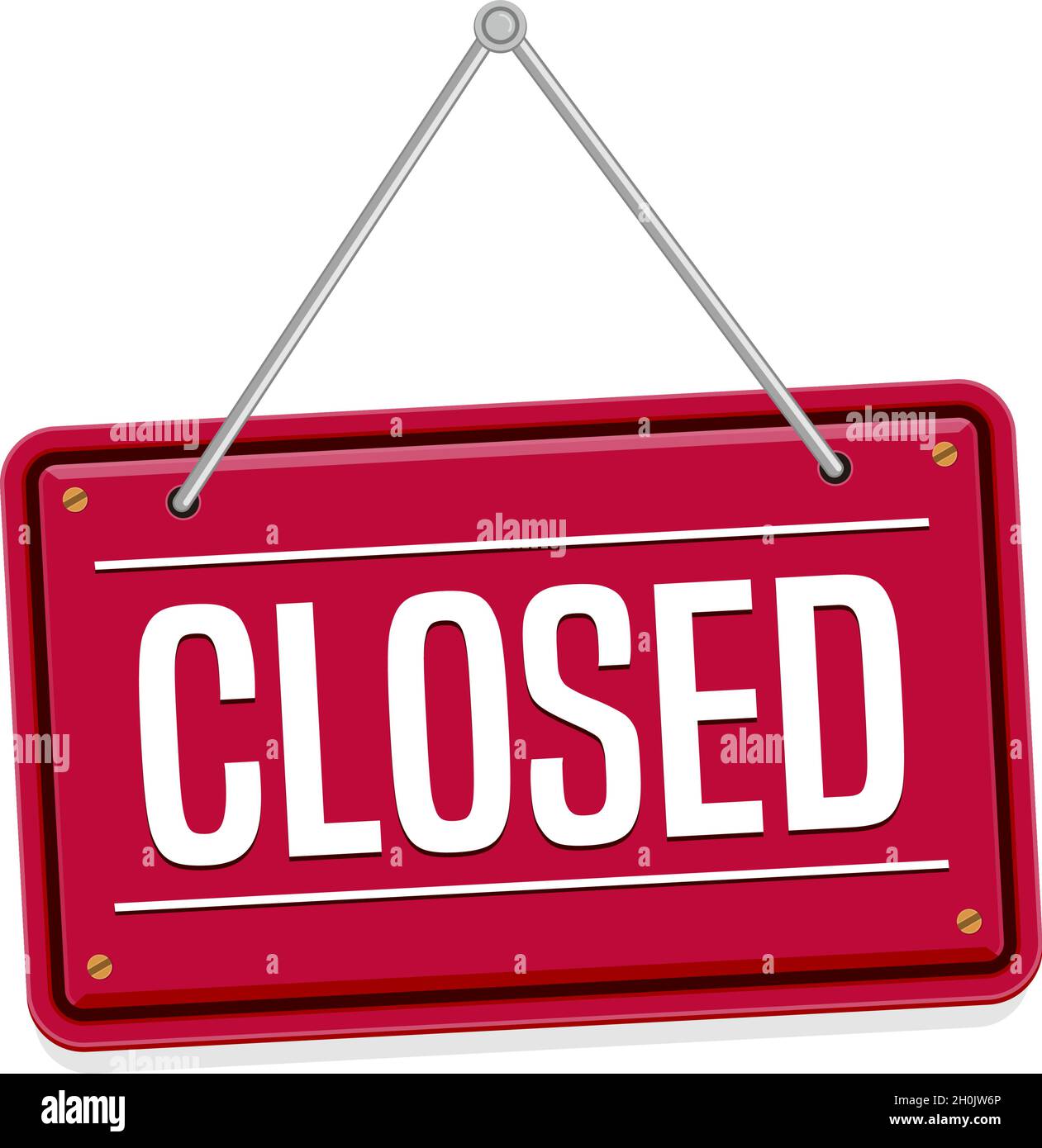 Closed icon illustration set for ecommerce site etc. (hanging signboard ...