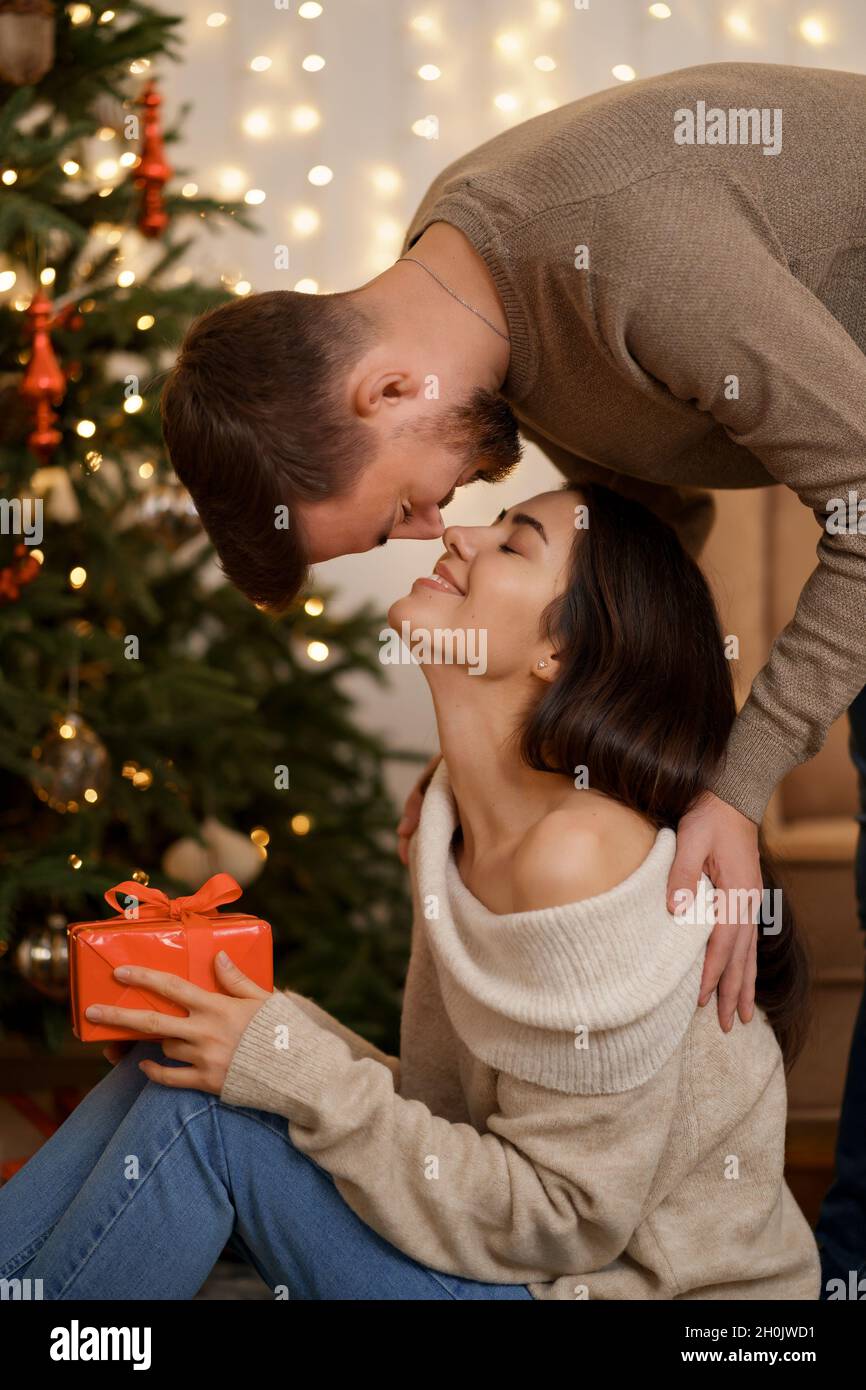 Two cheerful lovely sweet tender beautiful adorable cute romantic ...