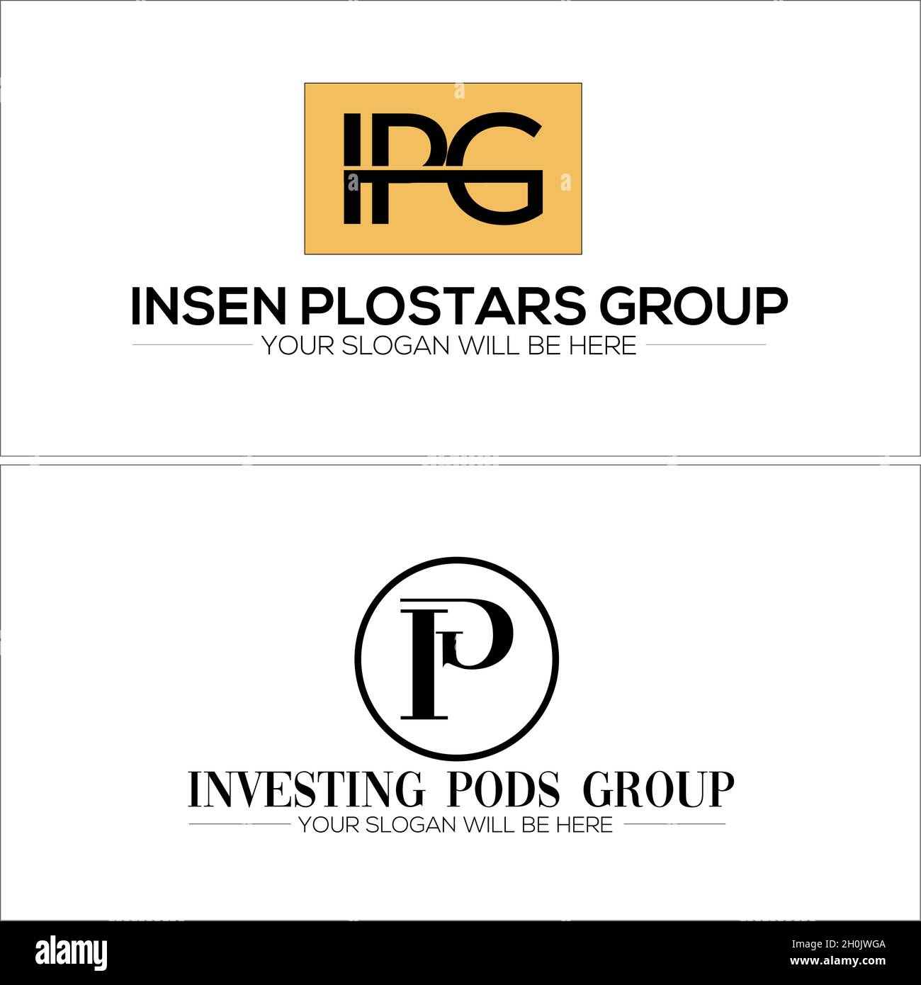 Initial icon letter P business group logo design Stock Vector Image ...