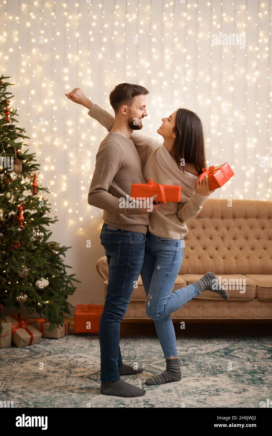 Two cheerful lovely sweet tender beautiful adorable cute romantic ...