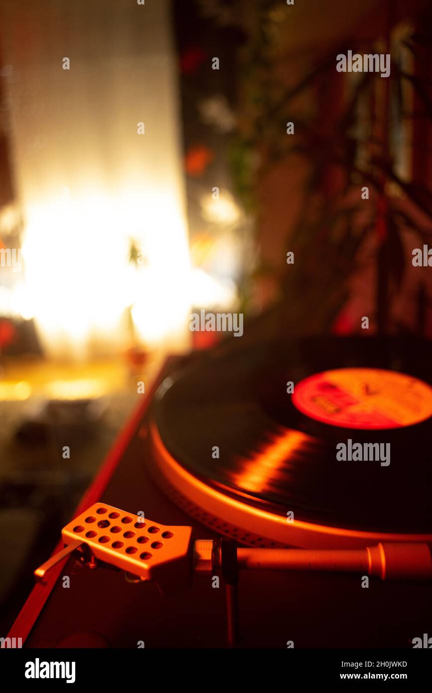 Retro vintage vinyl music album cover deign photo for complialtion ...