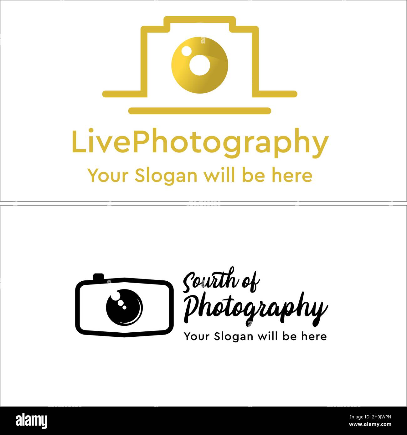 Modern Photography business studio camera logo design Stock Vector ...