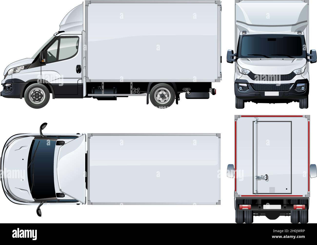Vector truck template isolated on white. Available EPS-10 separated by ...