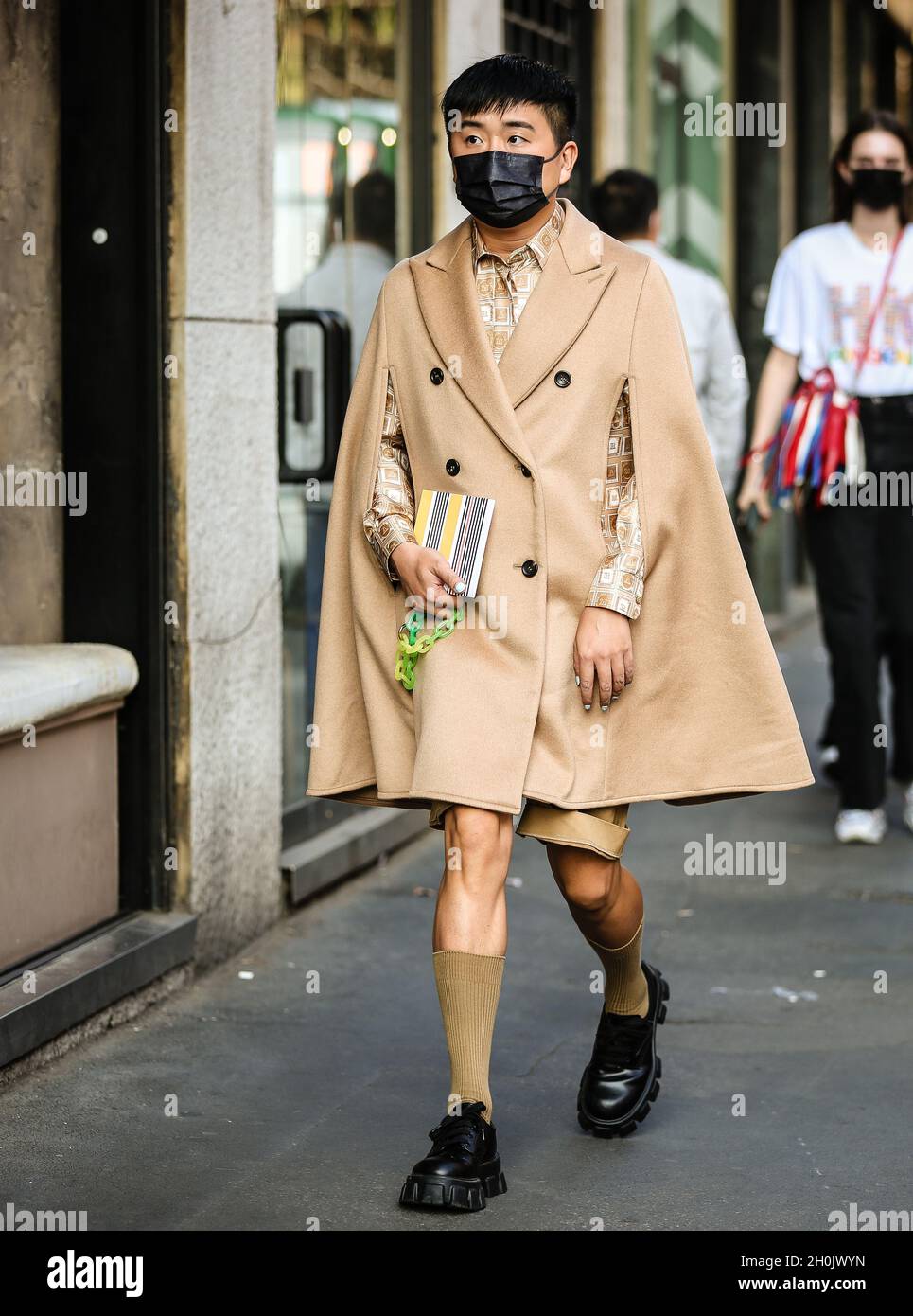 MILAN, Italy- September 23 2021: Declan Chan on the street in Milan ...