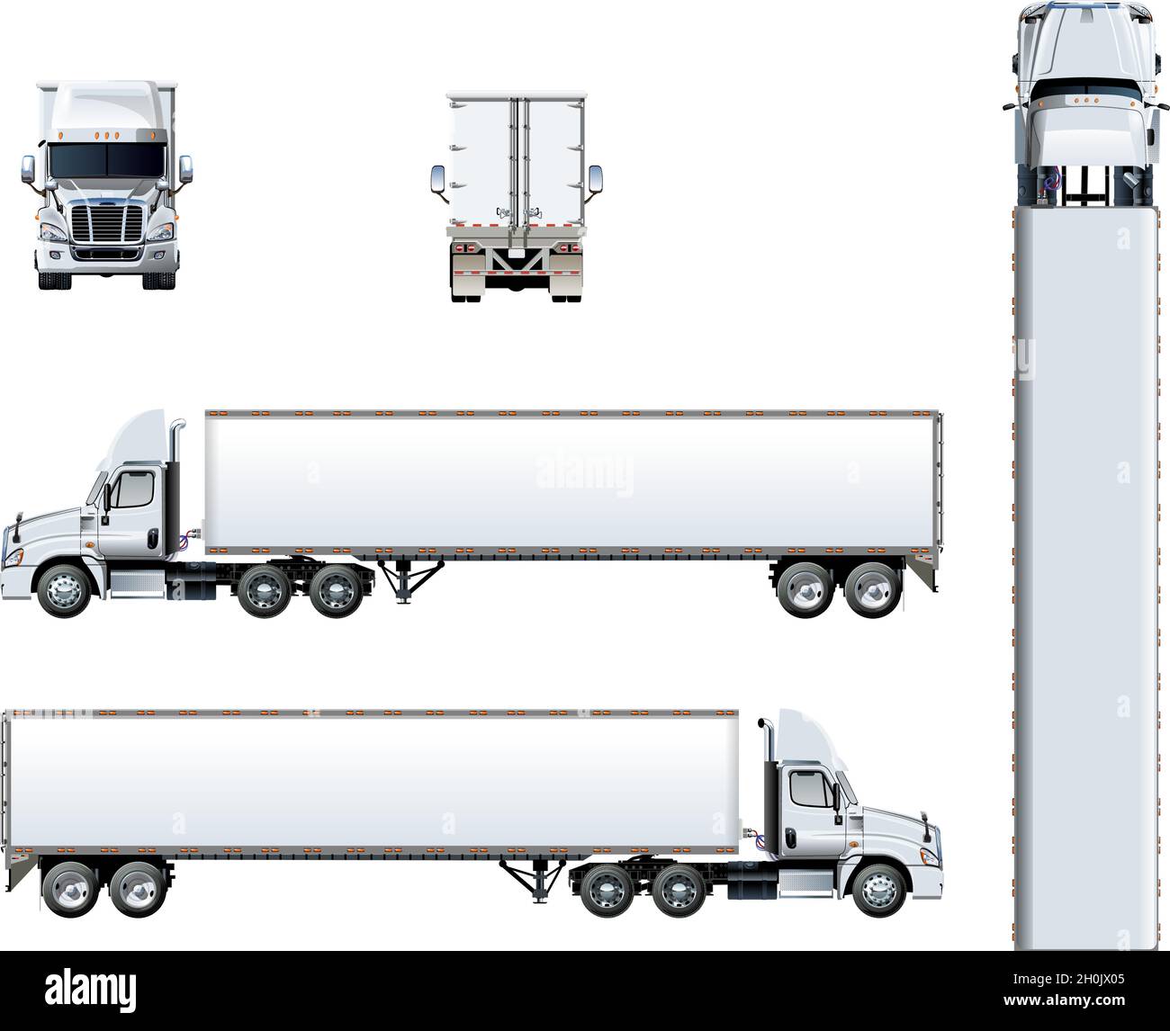 Vector truck template isolated on white. Available EPS-10 separated by ...