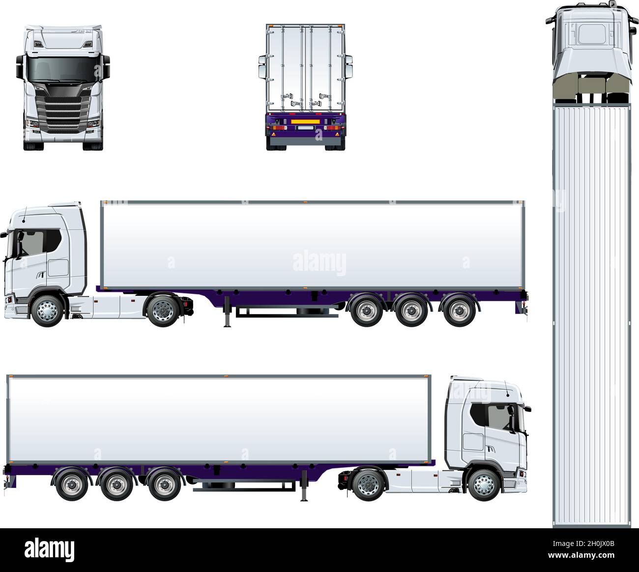 Vector truck template isolated on white. Available EPS-10 separated by ...