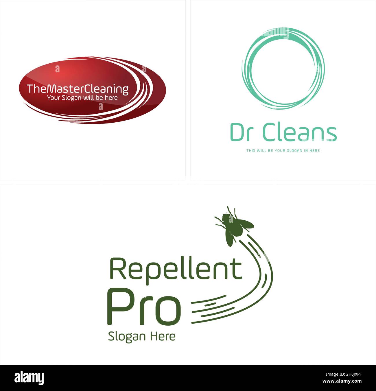 Modern business company cleaning logo design Stock Vector Image & Art ...