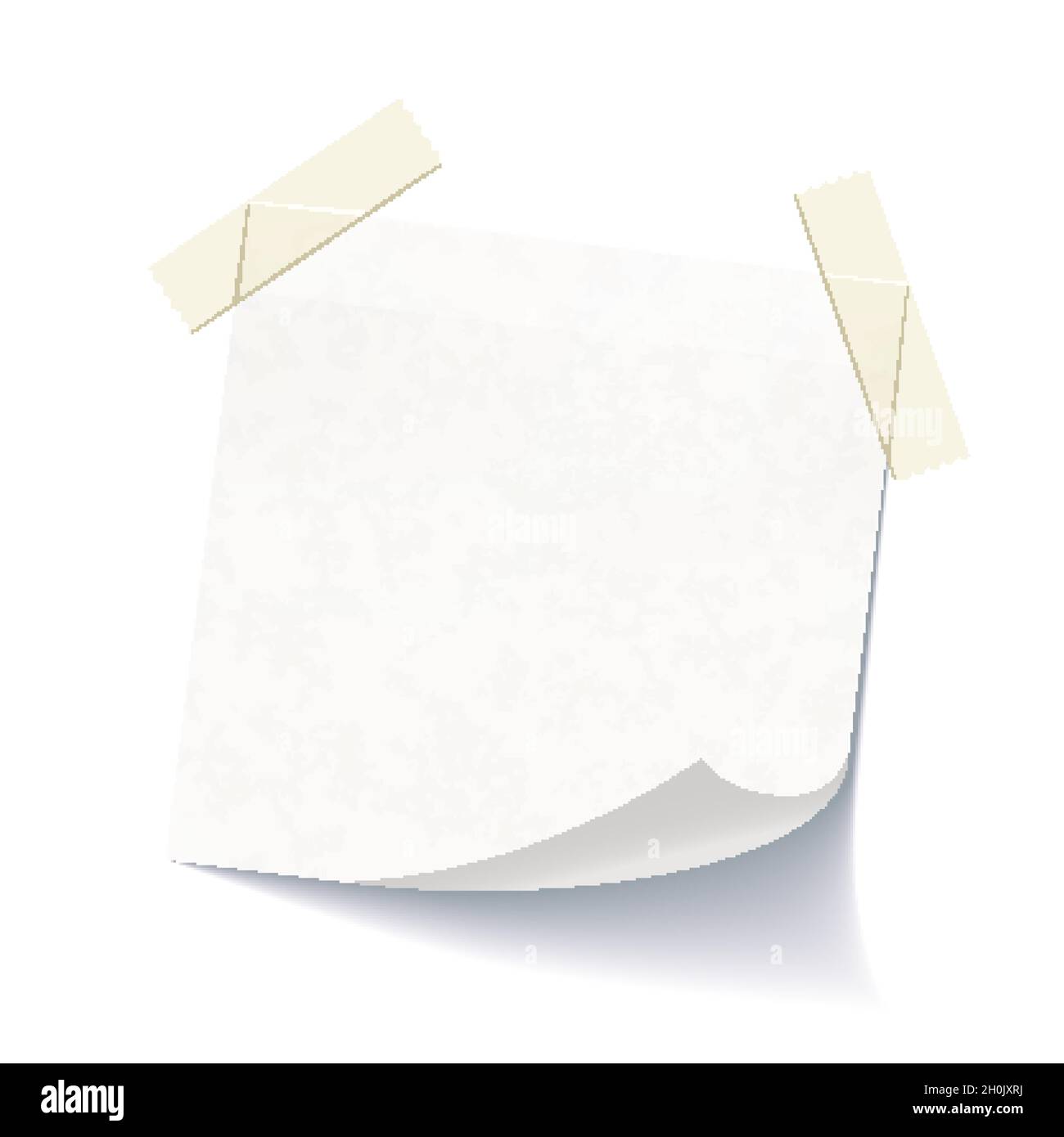 White empty note attached with adhesive tape Stock Vector Image & Art ...