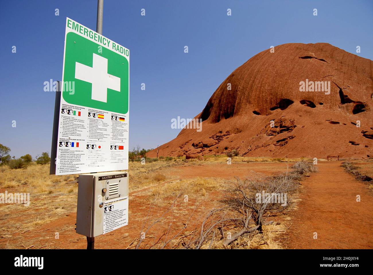 safety instruction, Ayers Rock (Uluru), Australia, Northern Territory ...