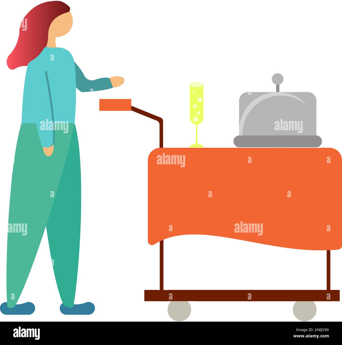 Waiter tray room service hi-res stock photography and images - Alamy