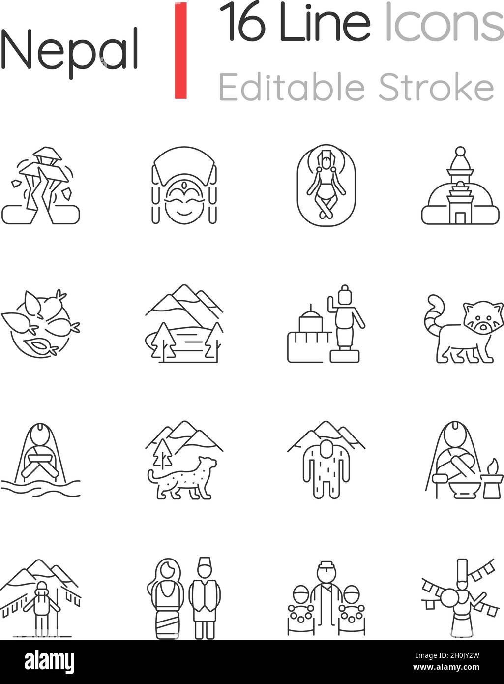 Nepal cultural Stock Vector Images - Alamy