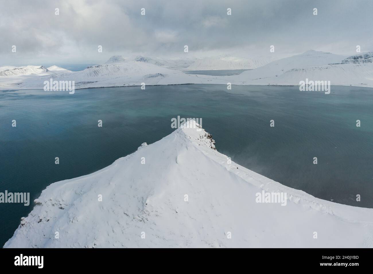 Aerial drone view kirkjufell mountain hi-res stock photography and ...