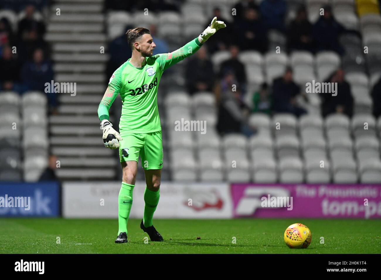 Preston North End goalkeeper Declan Rudd Stock Photo - Alamy