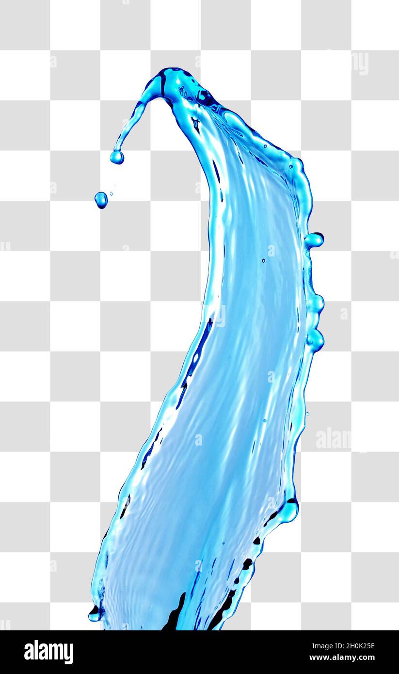 blue water splash, with clipping path Stock Photo - Alamy