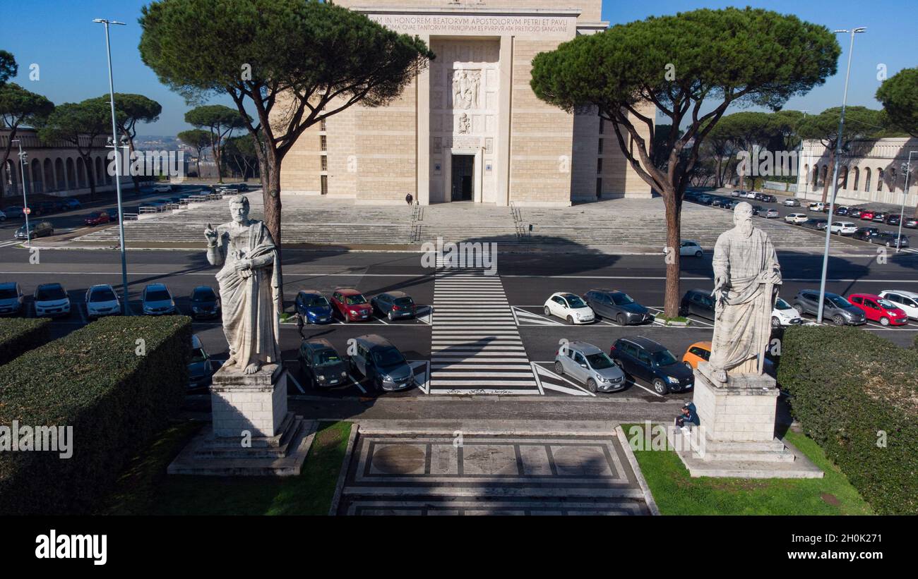 Europe,Italy,Rome, EUR District, Saints Peter and Paul Basilica Stock ...
