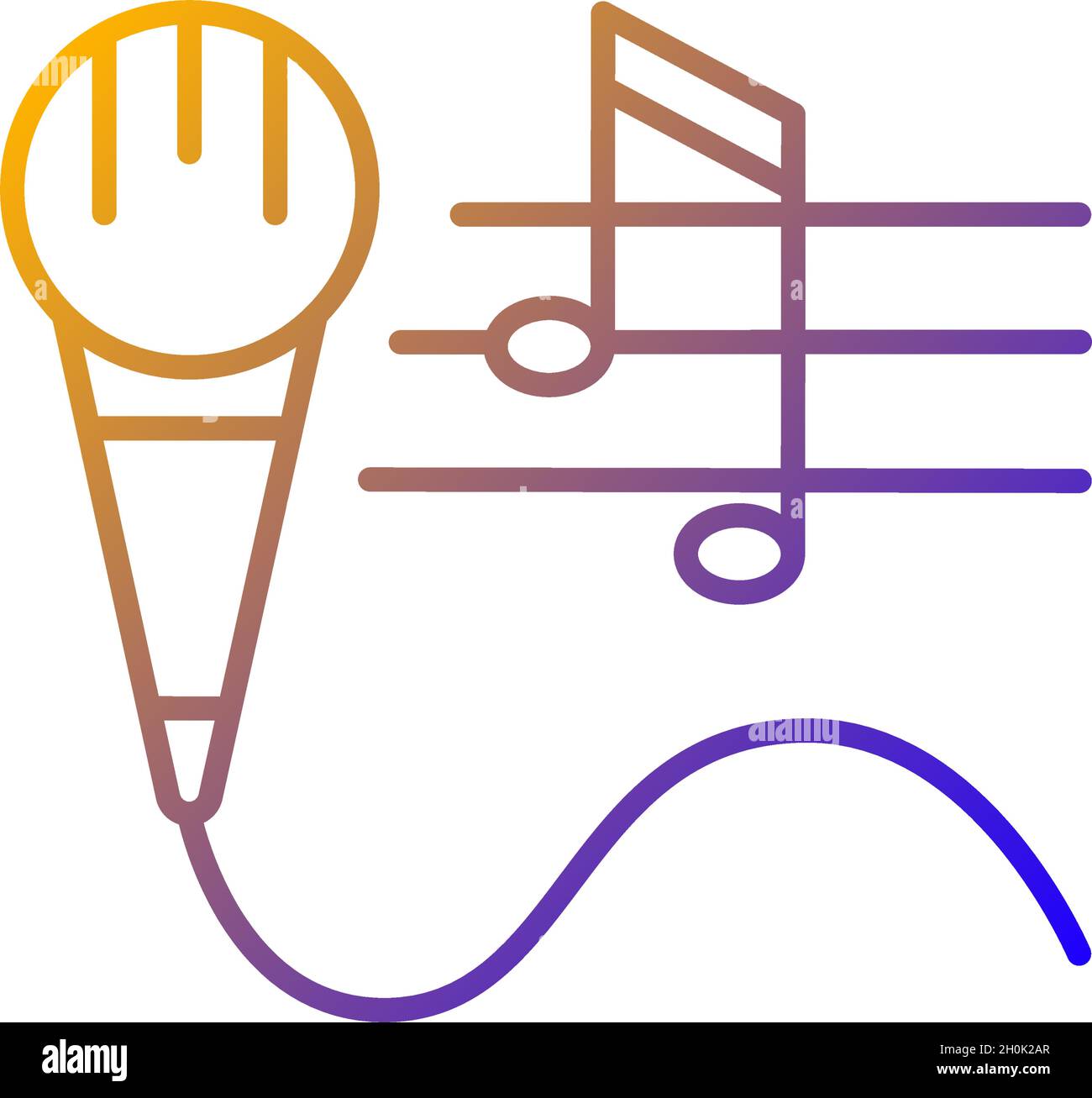 Talent for singing gradient linear vector icon Stock Vector Image & Art ...