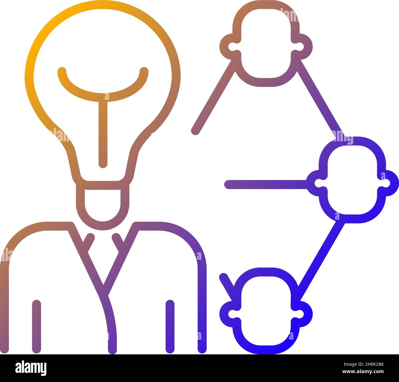 Influencing and leadership gradient linear vector icon Stock Vector ...