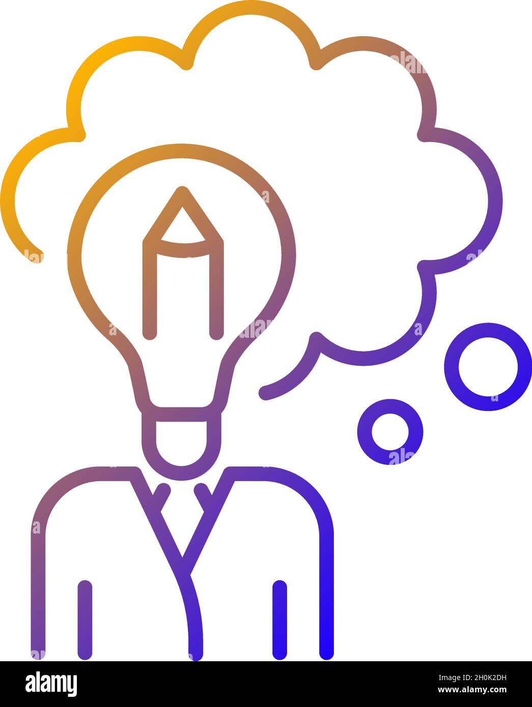 Design Thinking Gradient Linear Vector Icon Stock Vector Image And Art Alamy