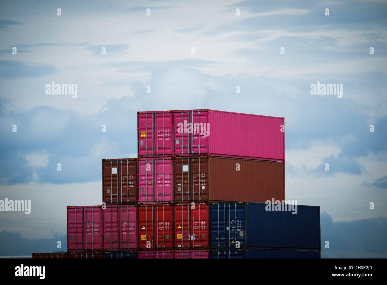 Container stacks for shipping and transportation import and export ...