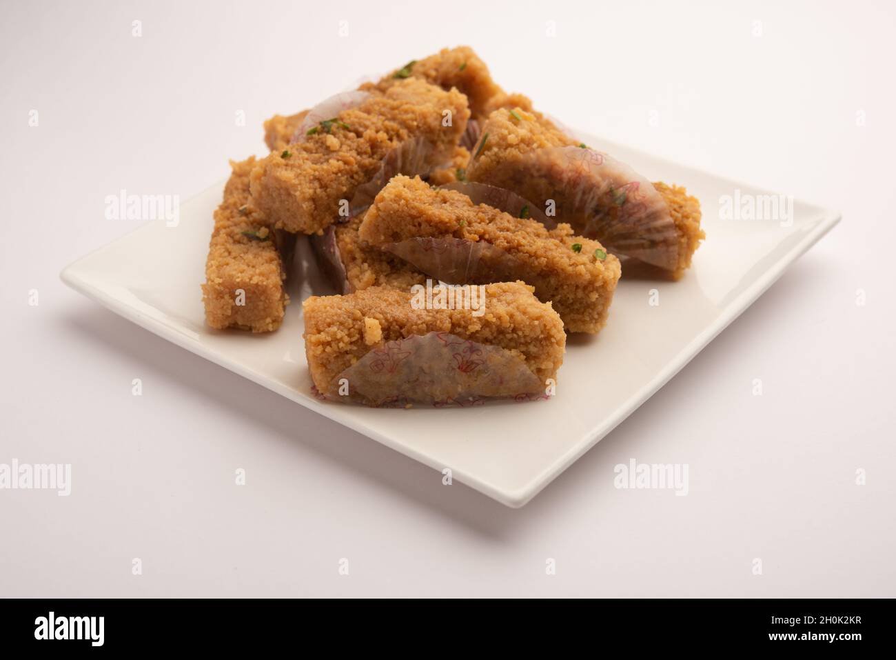 Indian Milk Cake kalakand or Alwar ka Mawa sweet served in a plate ...