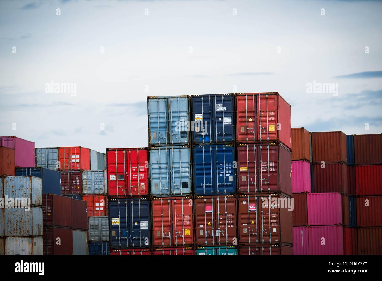 Container stacks for shipping and transportation import and export ...