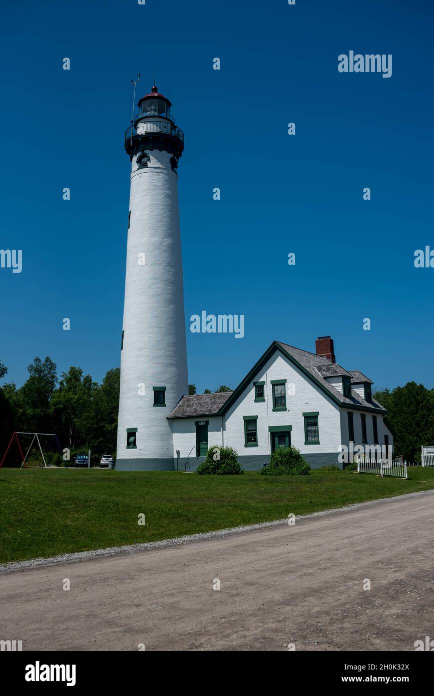 New Presque Isle Lighthouse located in public park Stock Photo - Alamy