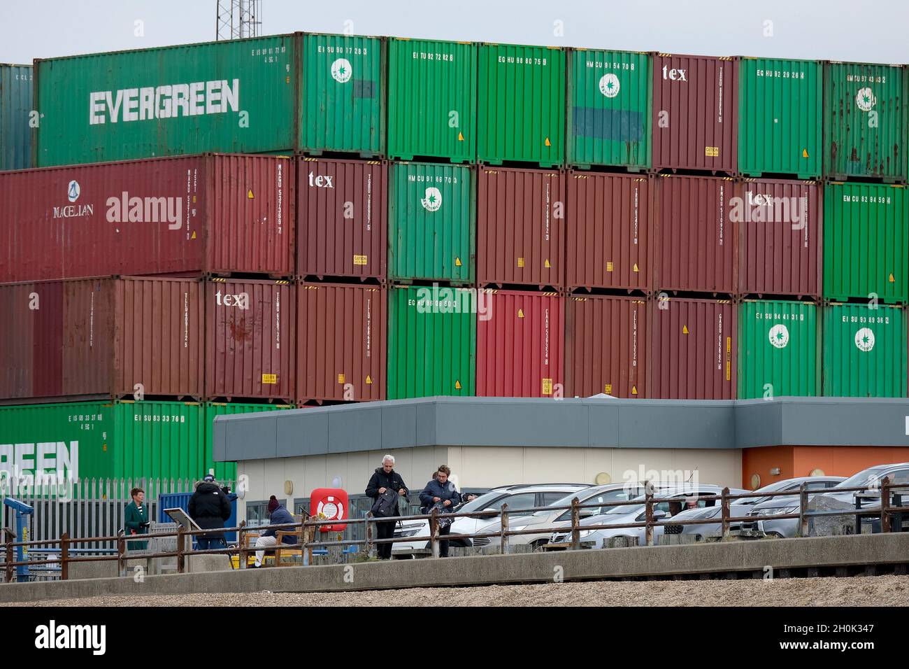 Felixstowe Suffolk, UK. 13th Oct, 2021. Port of Felixstowe in Suffolk ...