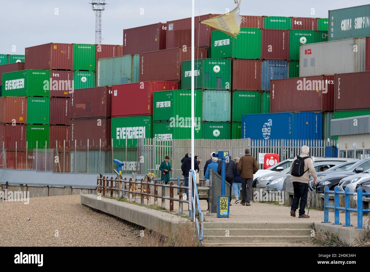 Felixstowe Suffolk, UK. 13th Oct, 2021. Port of Felixstowe in Suffolk ...
