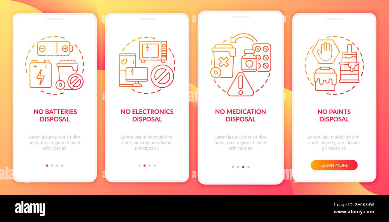 Garbage icon on red screen hi-res stock photography and images - Alamy