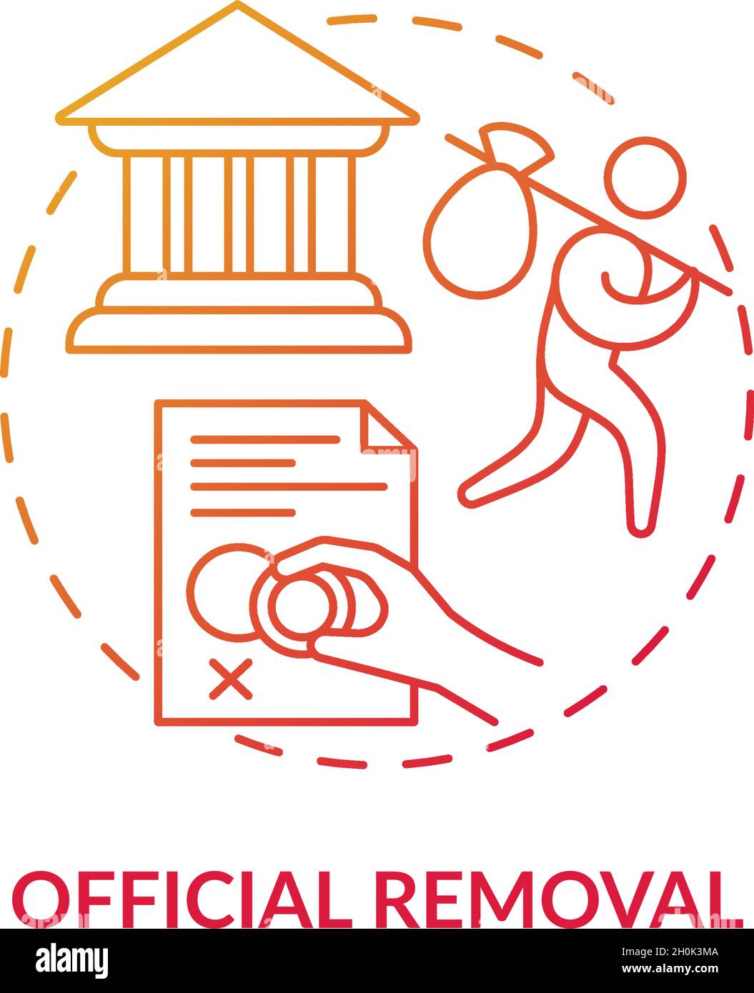 Official removal red concept icon Stock Vector Image & Art - Alamy