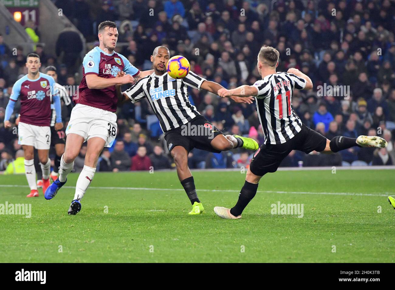 Newcastle United's Salomon Rondon and Newcastle United's Matt Ritchie ...