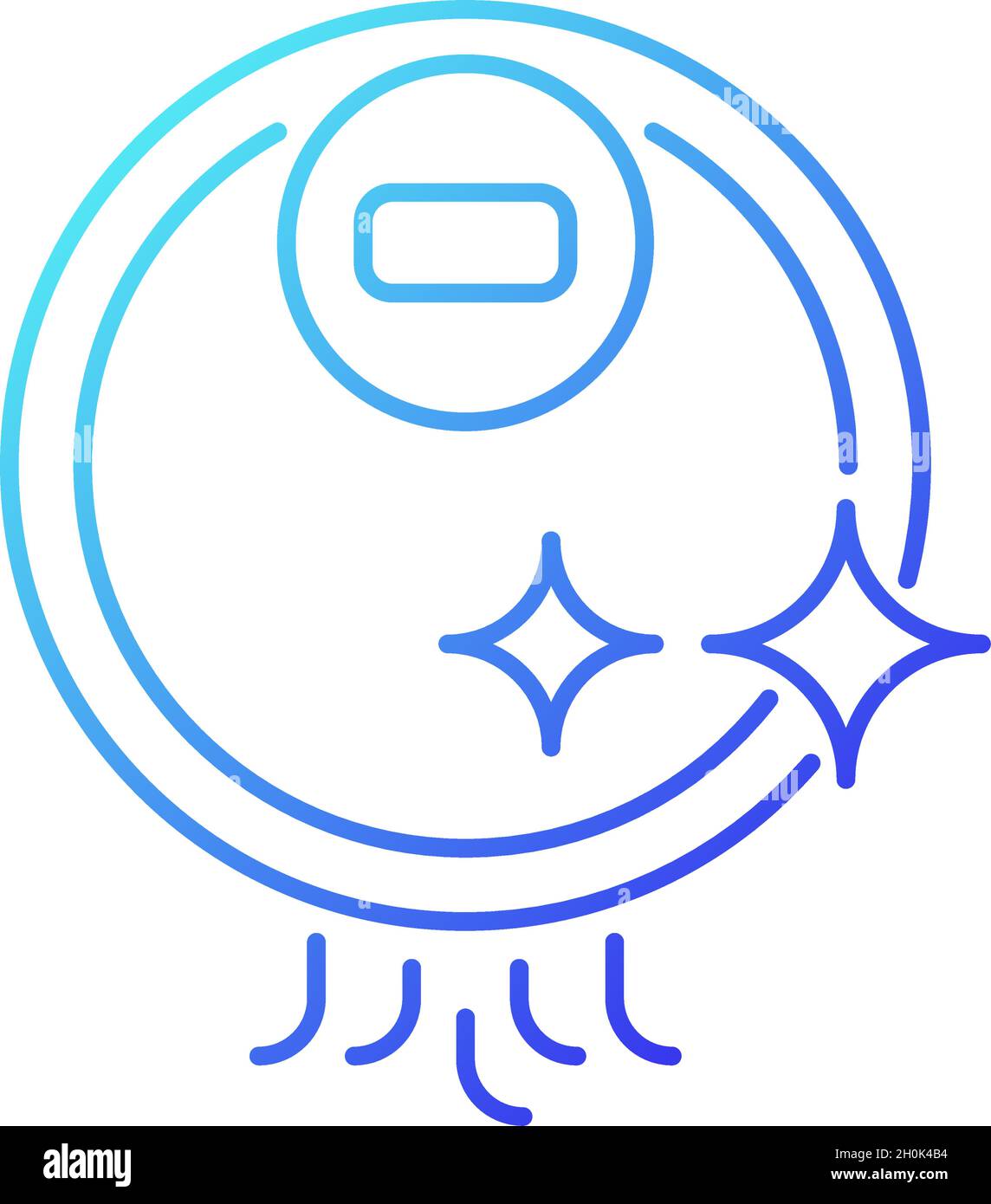 Cleaning robots gradient linear vector icon Stock Vector Image & Art ...