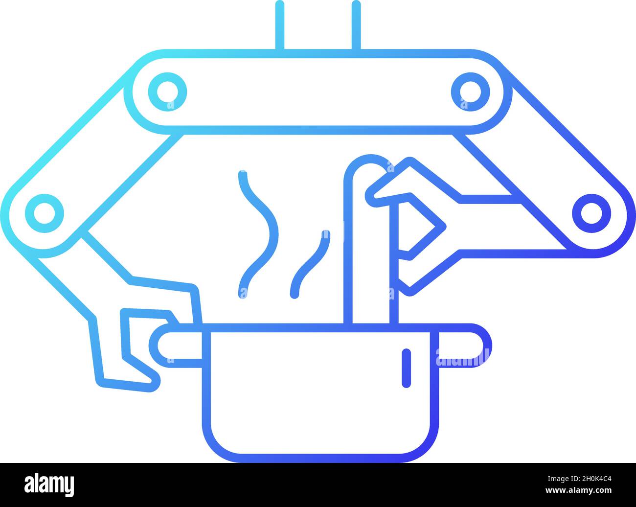 Cooking robots gradient linear vector icon Stock Vector Image & Art - Alamy