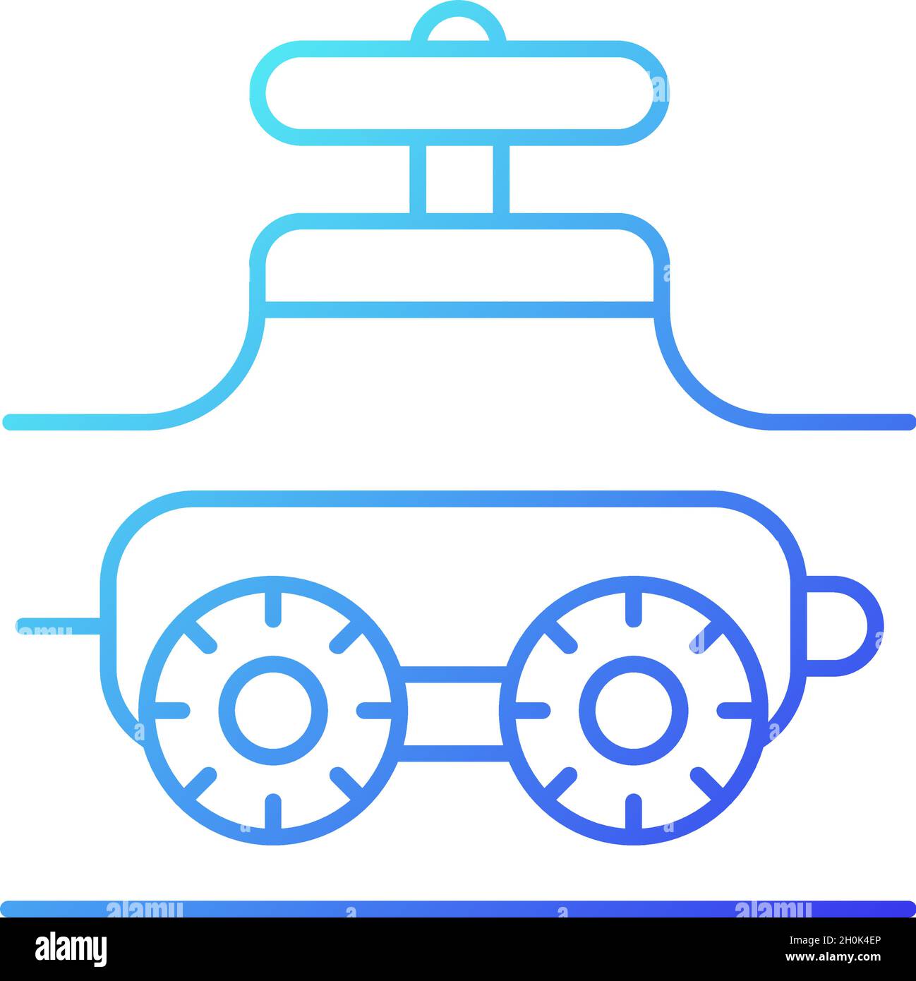 Pipe-inspecting robots gradient linear vector icon Stock Vector Image ...