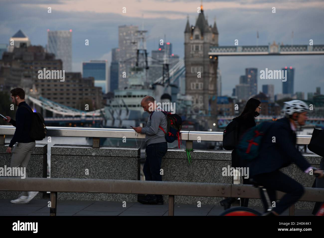 London Tower Bridge at dusk Stock Photo - Alamy