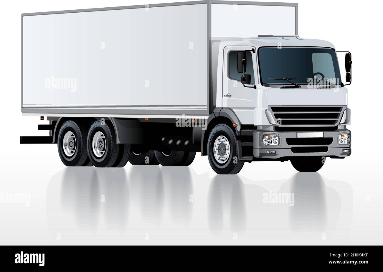 Vector truck template isolated on white. Available EPS-10 separated by ...