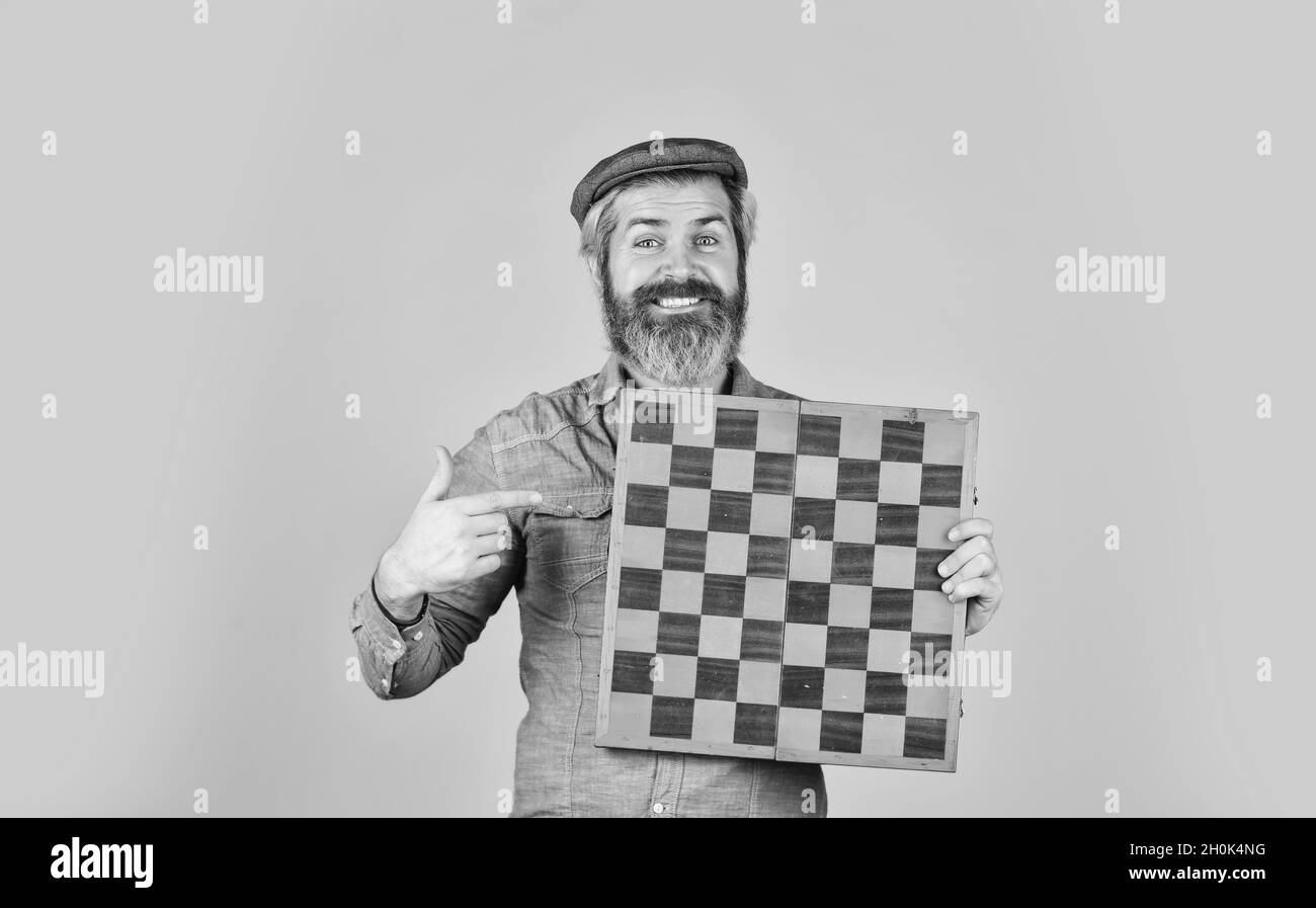 Grandmaster experienced player. Enjoy tournament. Game strategy concept ...