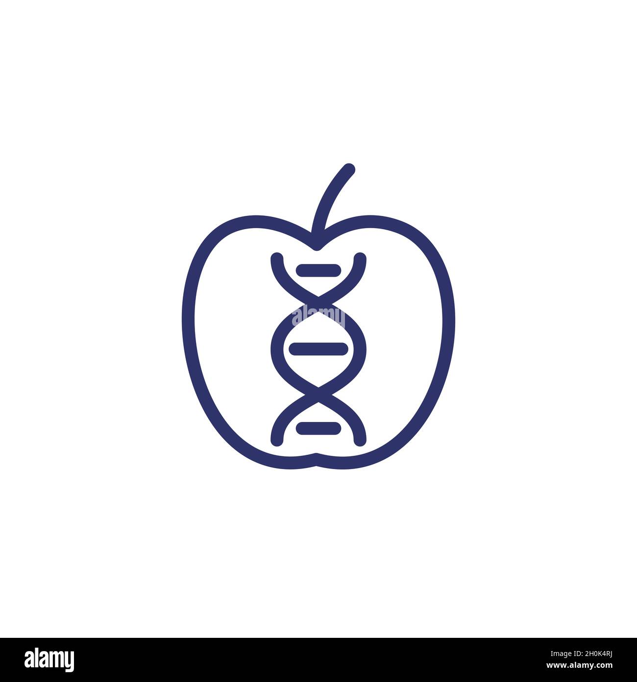 Apple gmo icon outline Stock Vector Images - Alamy