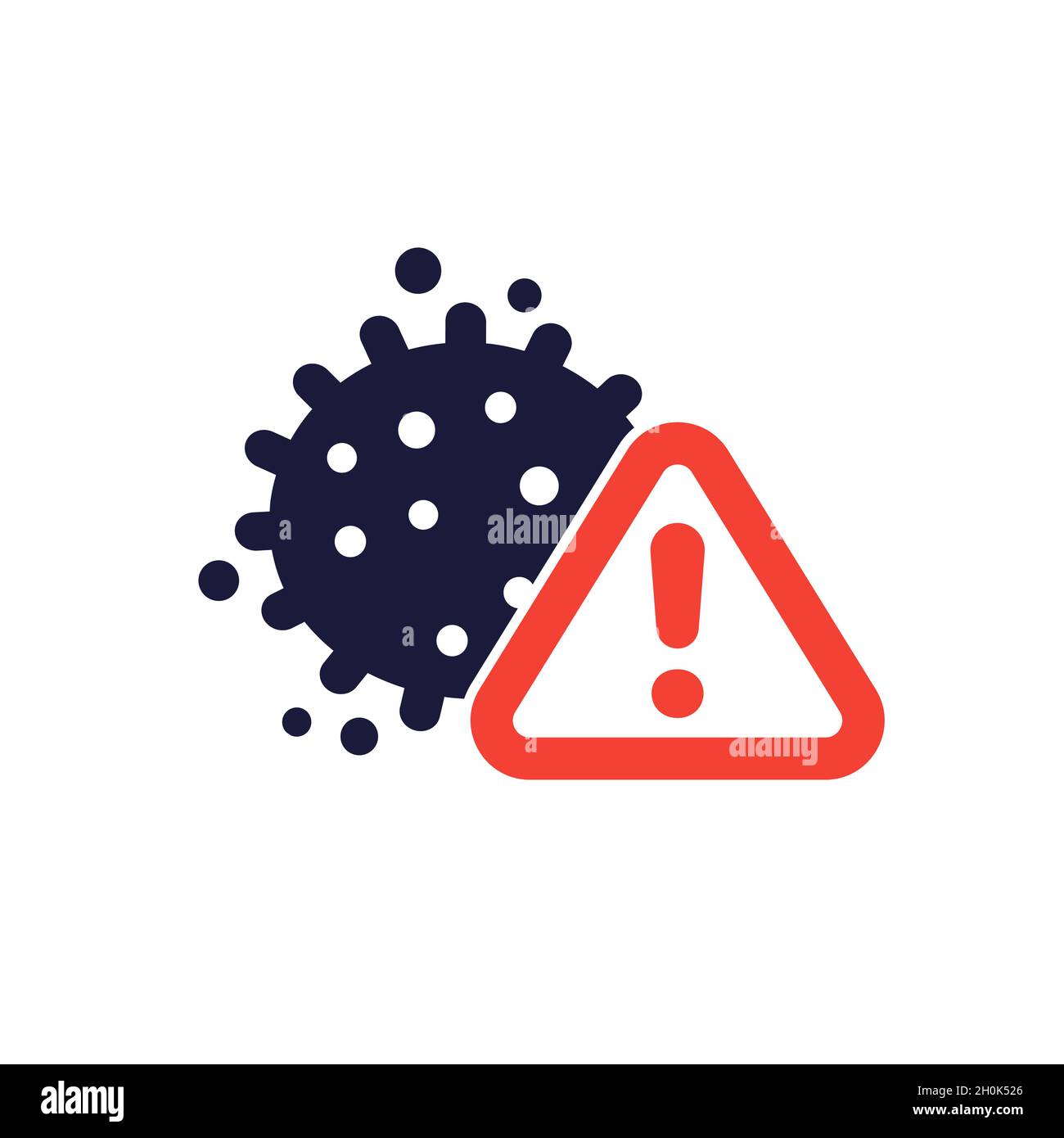 virus warning vector icon on white Stock Vector Image & Art - Alamy