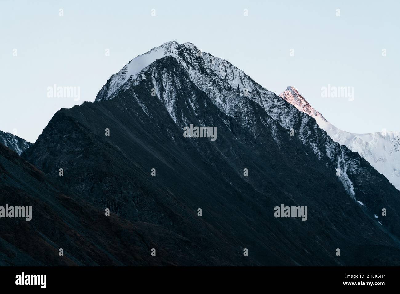 View on mountain in Akkem Valley in Altai Mountains Natural Park after ...