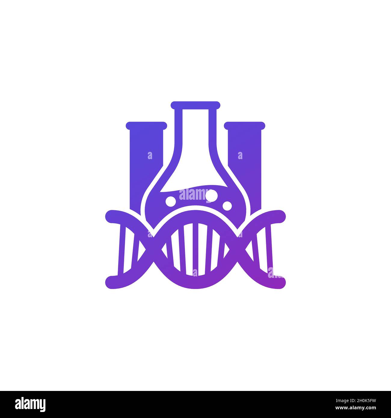 biotechnology and genetic testing icon with dna Stock Vector Image ...