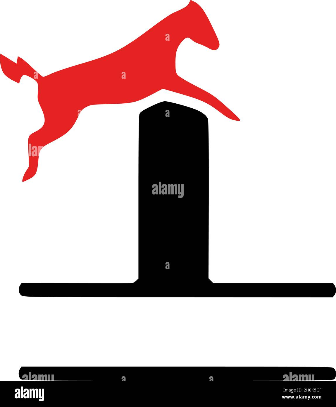 Letter i and horse personalized monogram, initial clip art isolated on ...