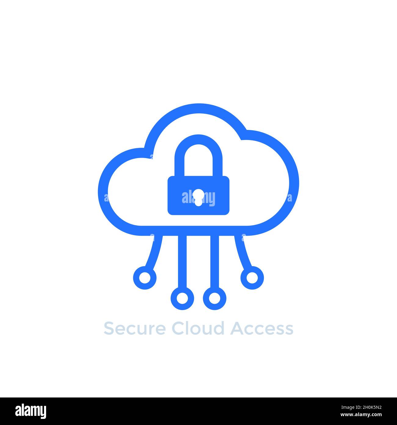 Secure Cloud Access Vector Icon For Web Stock Vector Image And Art Alamy