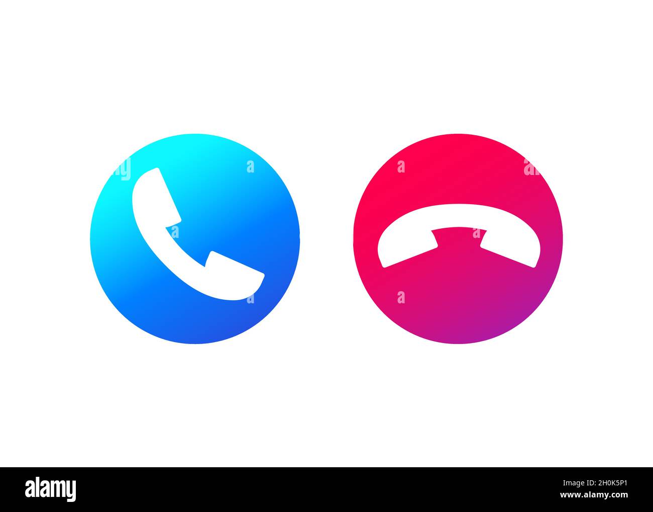 phone call buttons, accept and decline Stock Vector Image & Art - Alamy