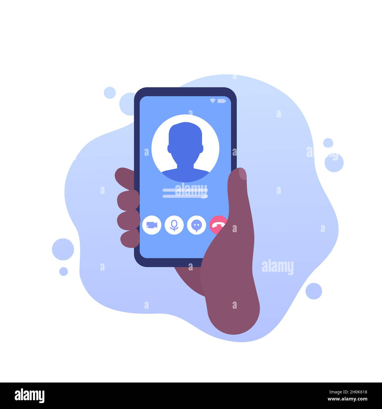 Mobile phone dark hand Stock Vector Images - Alamy