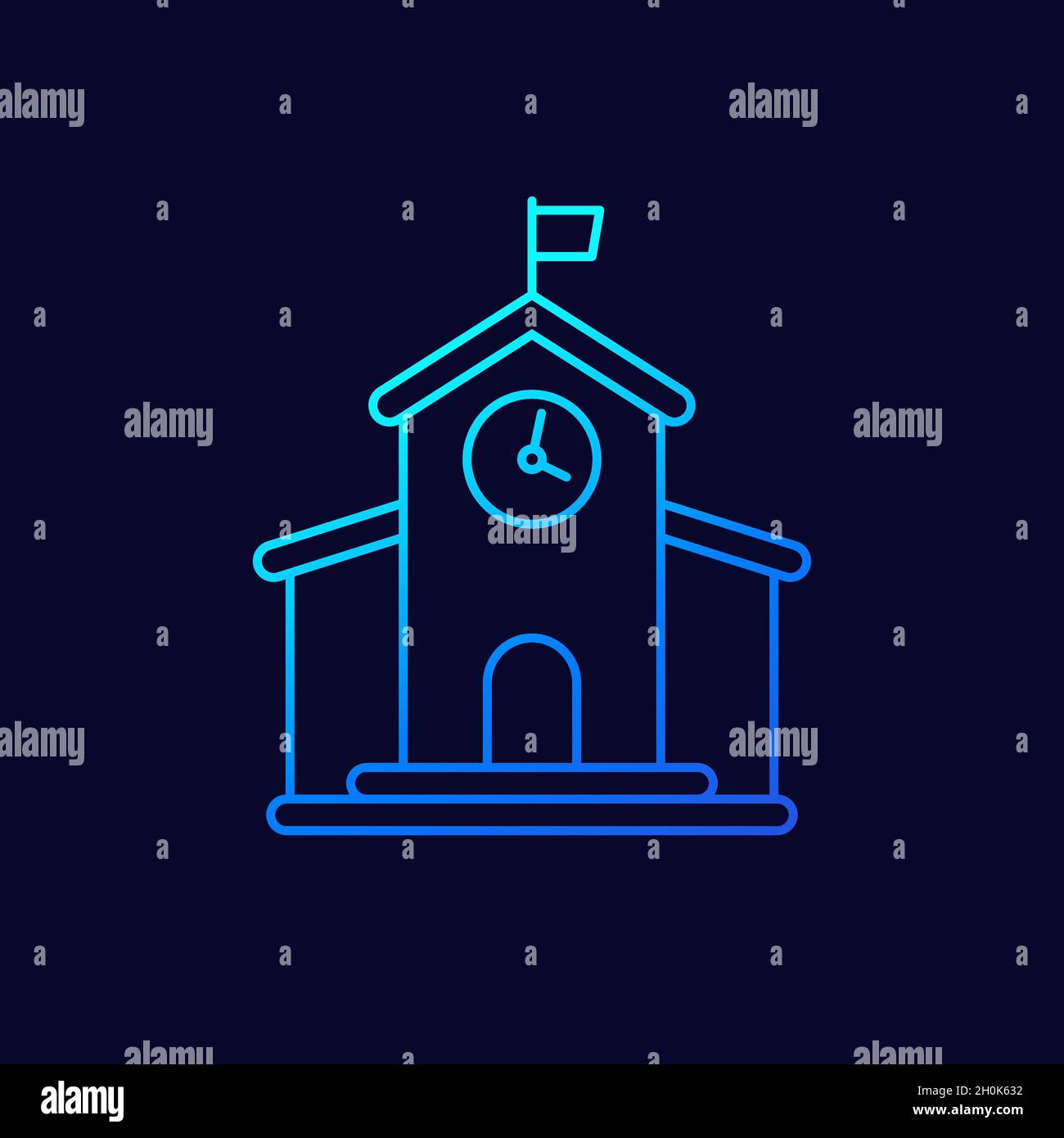 municipal building line icon, vector Stock Vector Image & Art - Alamy