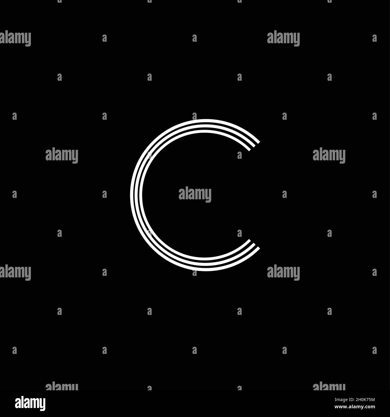 Initial Letter C Logo with Creative Modern Business Typography Vector ...