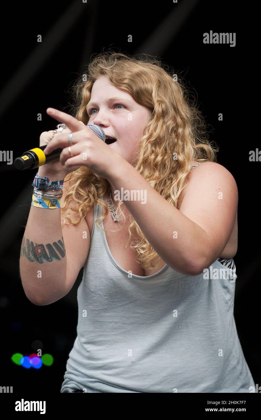 Kate Tempest from Sound of Rum performs at Camp Bestival at Lulworth ...